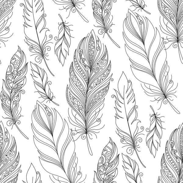 Boho Feather Drawing