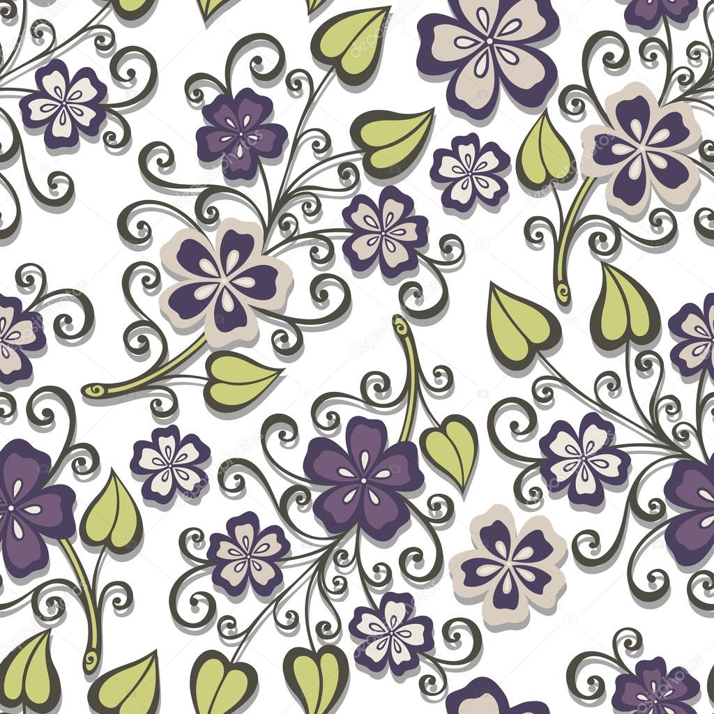Seamless Ornate Floral Pattern Stock Vector Image by ©Krivoruchko #63911905