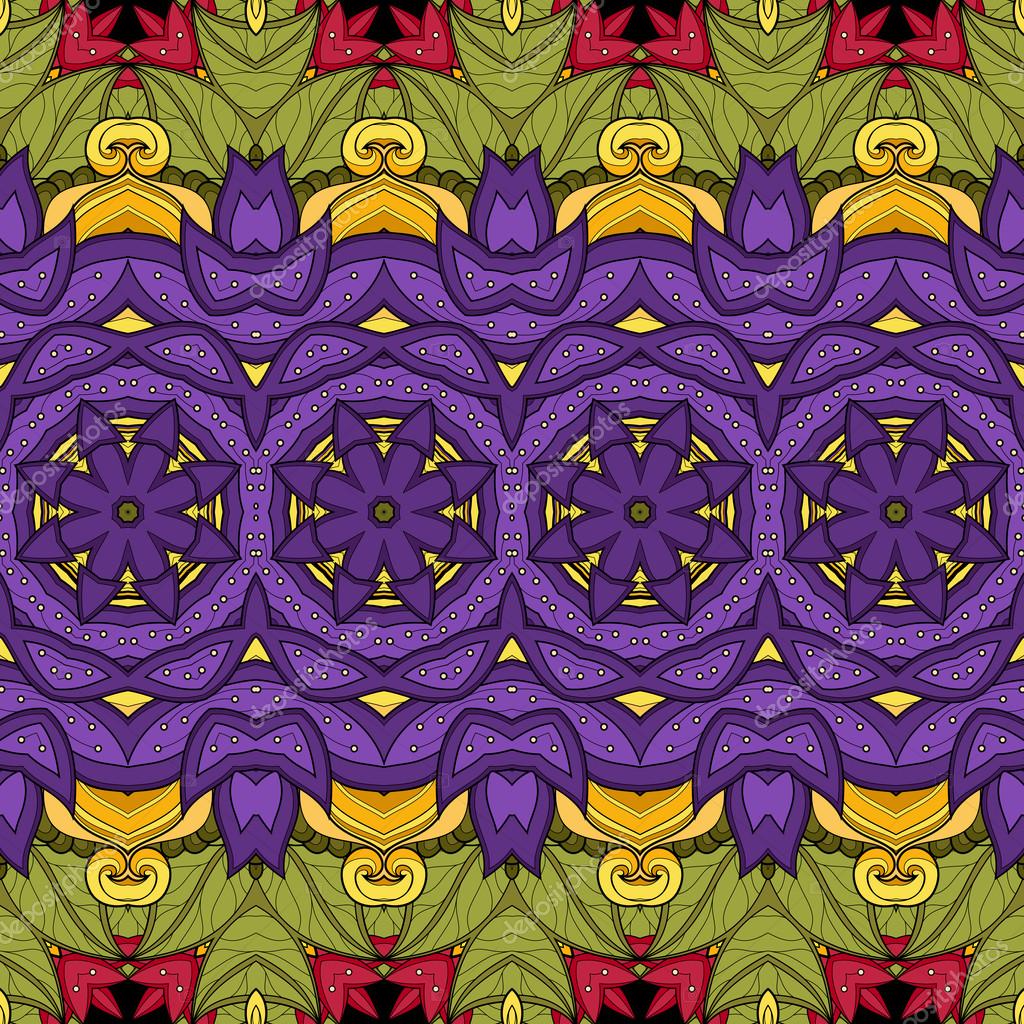 Seamless Abstract Tribal Pattern — Stock Vector © Krivoruchko #81408036