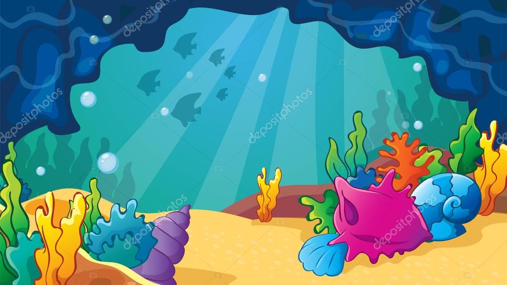 Cartoon Sea Cave With Shells Stock Vector Image by ©ingasmk #107440112