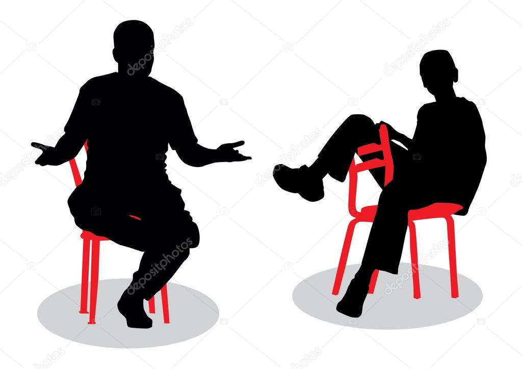 Silhouette De Personnes Assises Ensemble De Silhouettes Assises Et