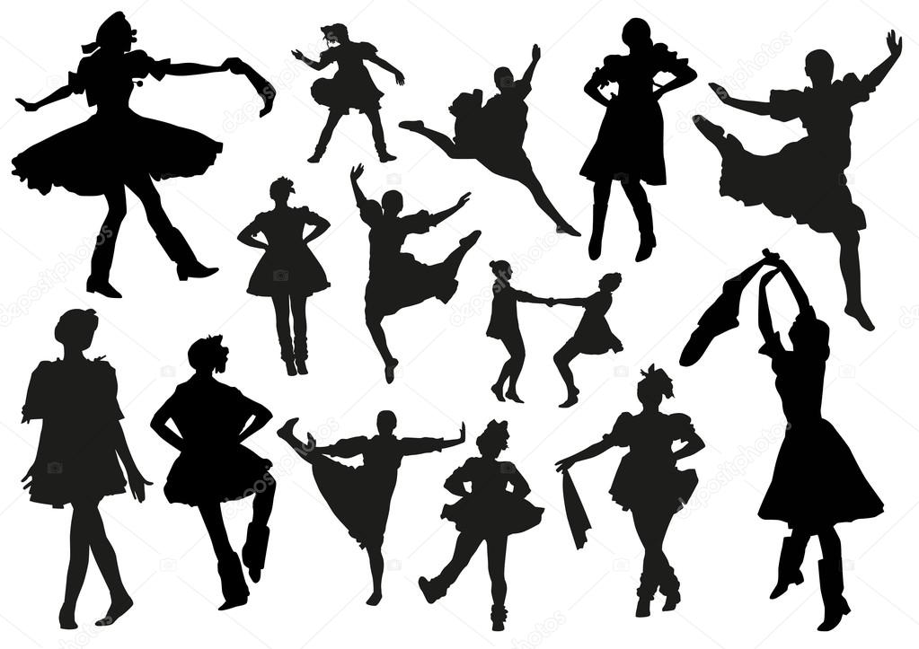 Folk Dance Silhouette