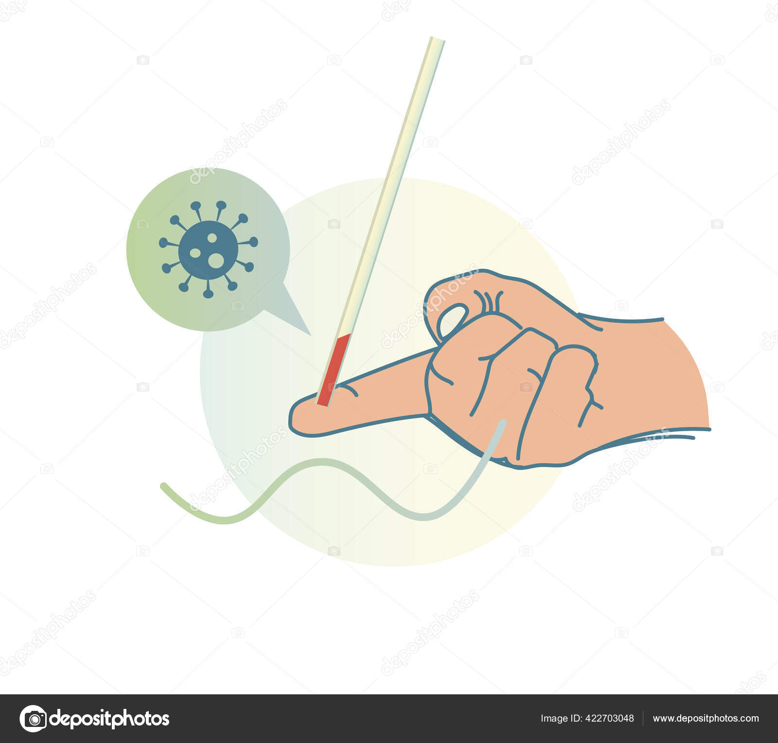 Serologic Test Antibody Finger Prick Illustration Eps File Stock Vector ...