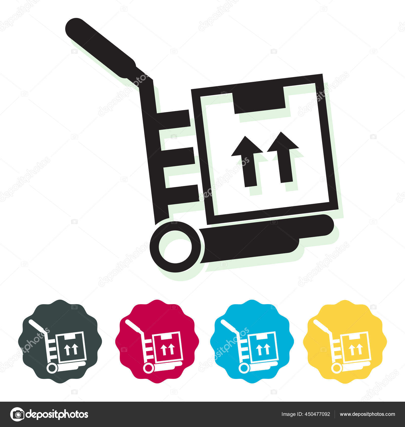 Icono Transporte Mercancías Logística Como Archivo Eps Vector de stock ...