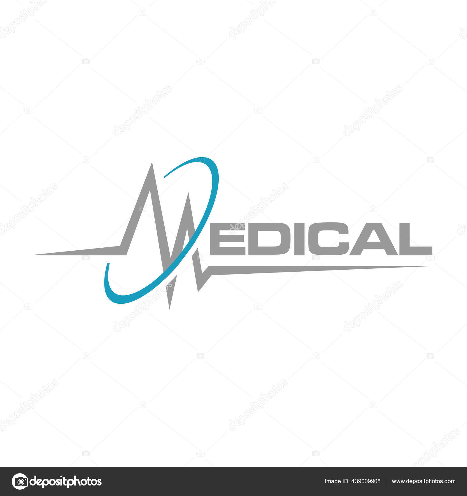 Diseño Simple Del Logotipo Tipografía Letras Médicas Grandes Con ...