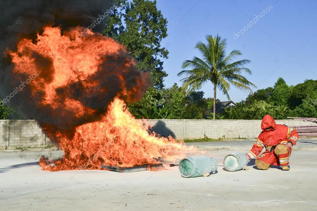 Practice fire drills Stock Photo by ©sazori 59503137