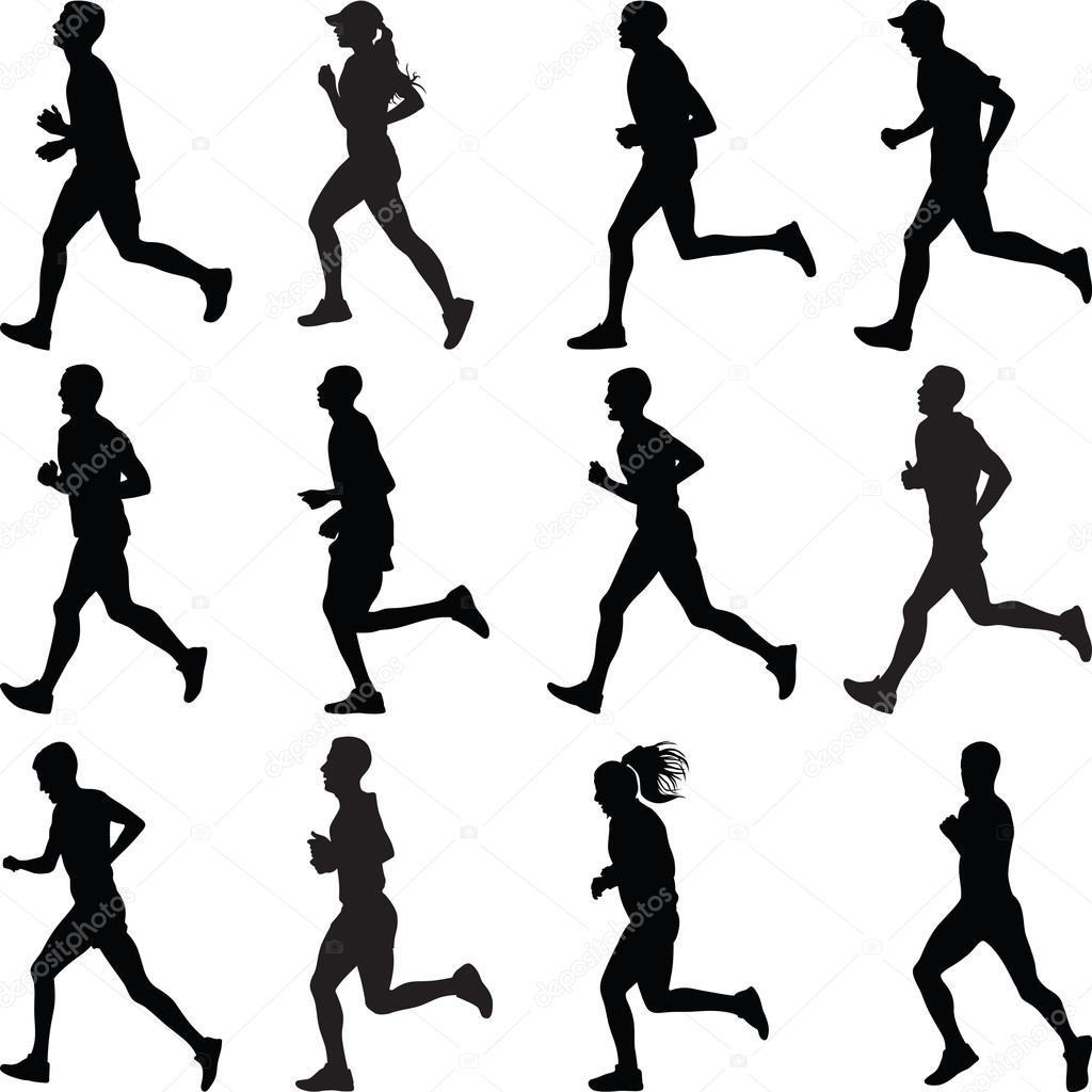 Runner silhouette vector Stock Vector by ©paunv 119444660 Runner silhouette vector Stock Vector by ©paunv 119444660