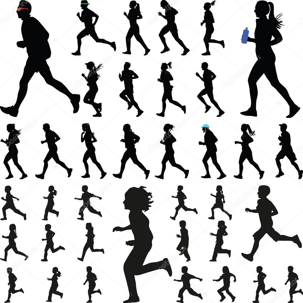 Runner silhouette vector Stock Vector Image by ©paunv #87175398
