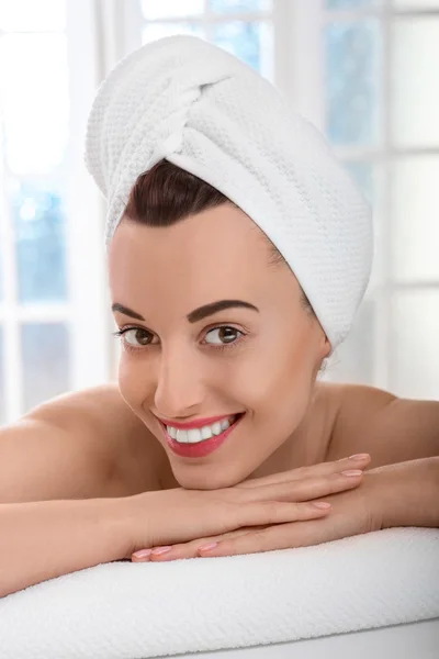Woman relaxing after the bath - Stock Image - Everypixel