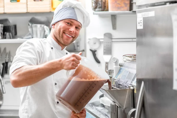 Confectioner making ice cream - Stock Image - Everypixel