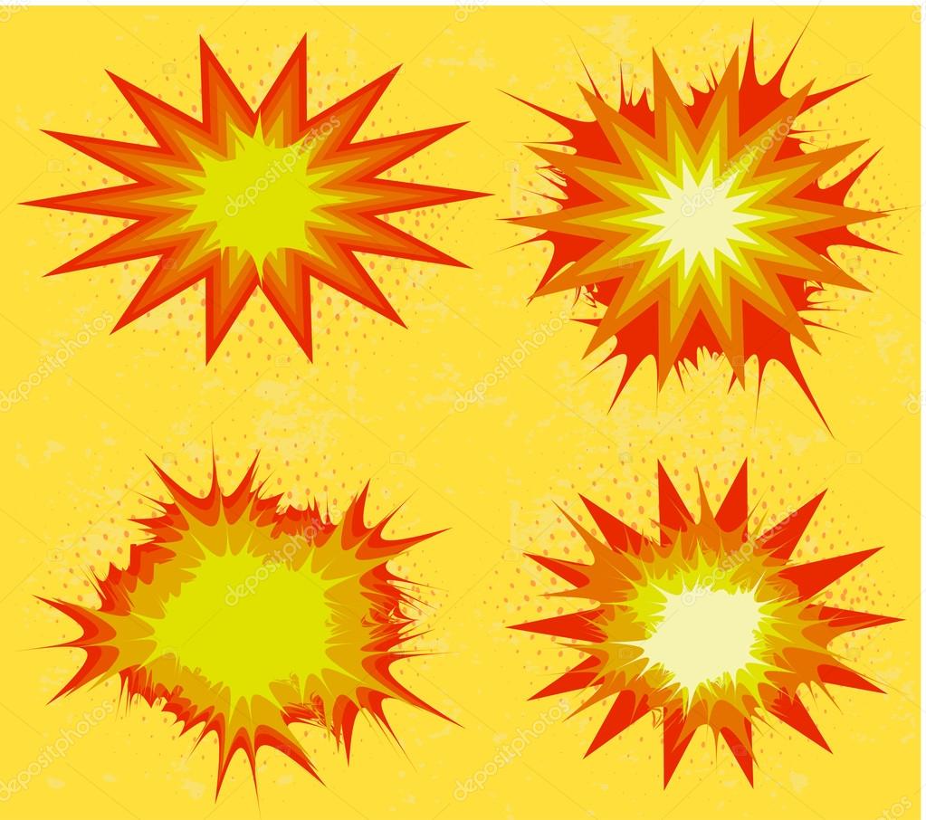 Boom. Comic book explosion set Stock Vector by ©tieulong 52572173