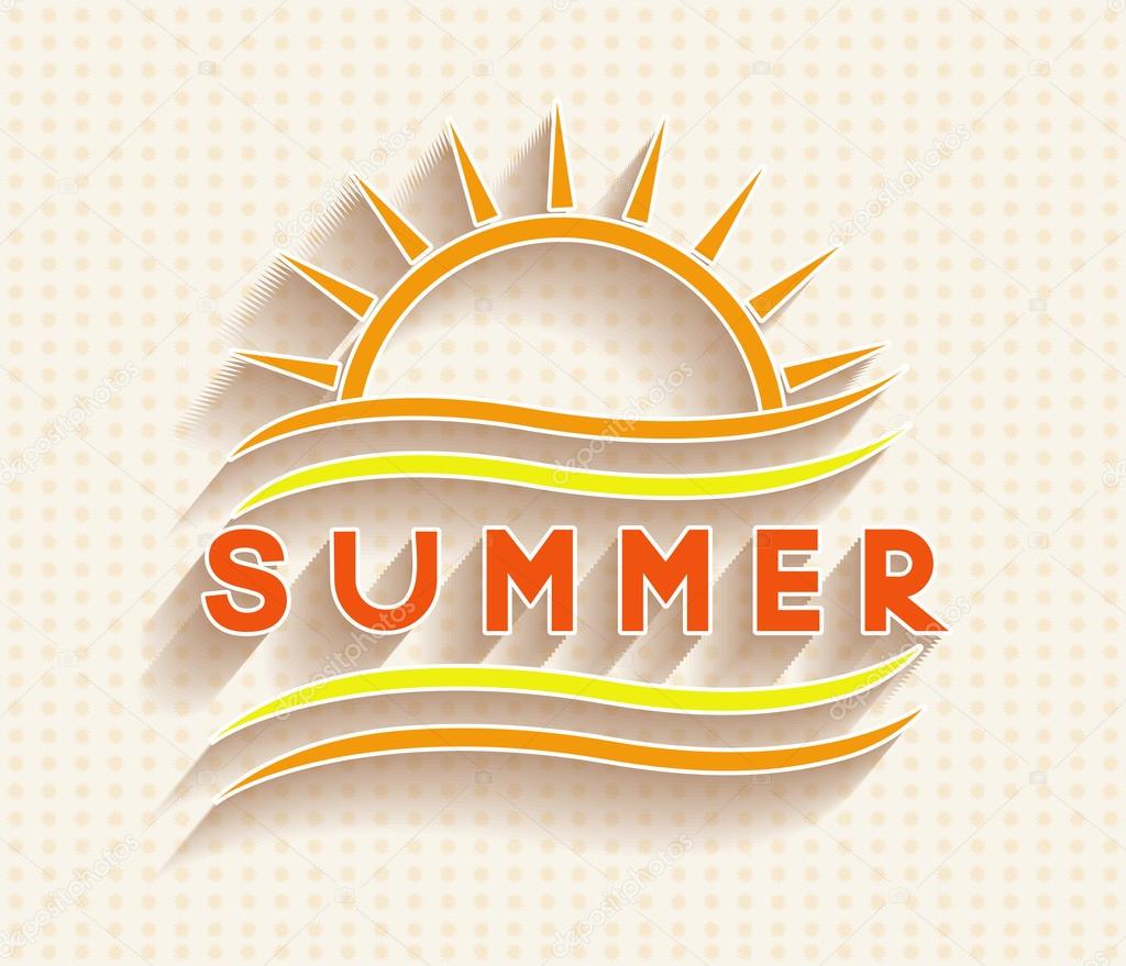 Retro summer holidays labels and signs Vector illustration design ...