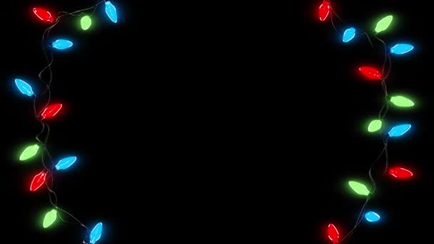 Christmas string lights alpha channel background animation footage. ⬇ ...