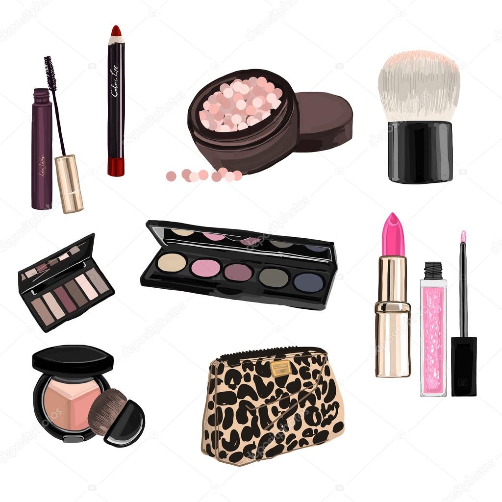 Make up illustration with lipstick Stock Photo by ©Helen_F 100921948