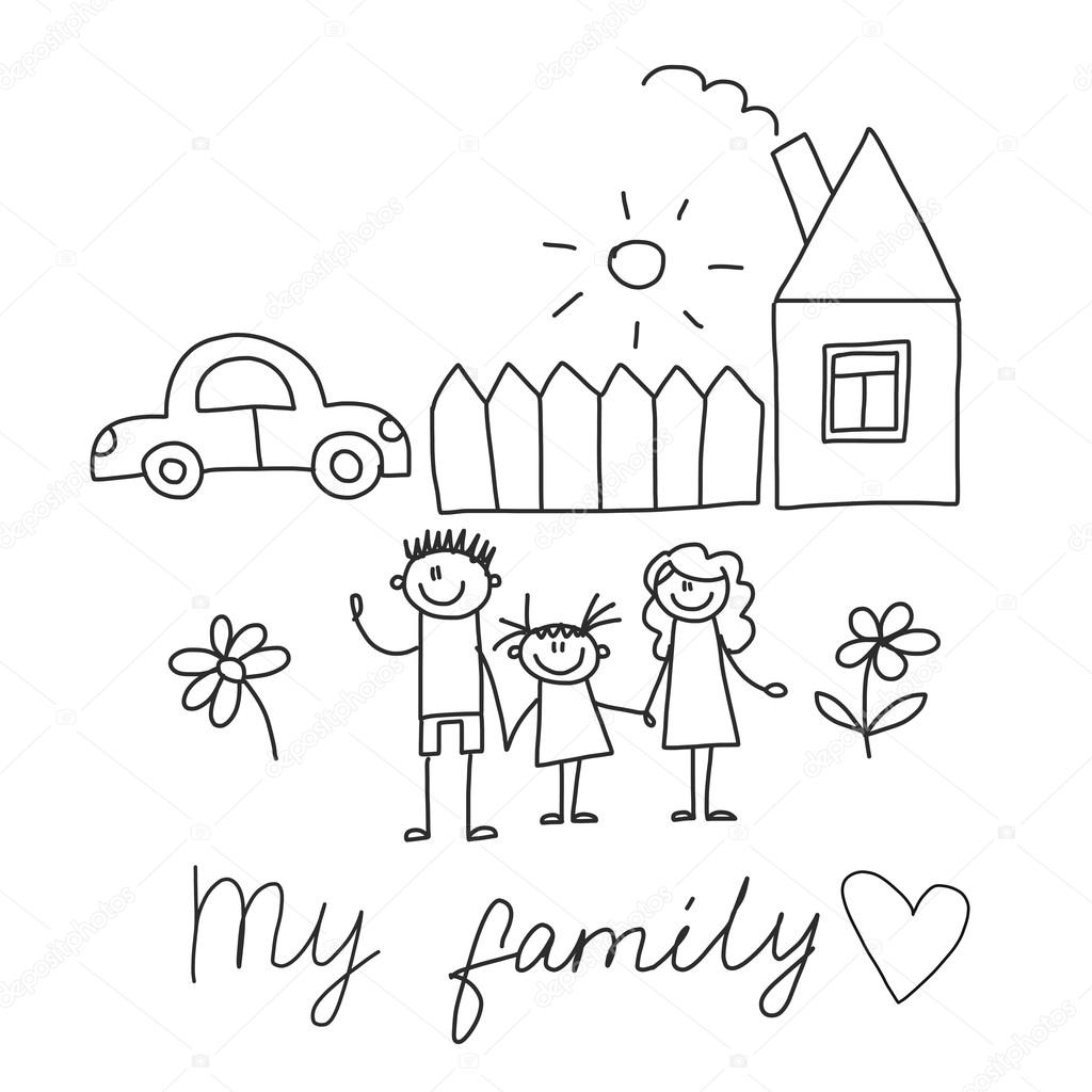 My lovely family — Stock Vector © Helen_F #102747614 My lovely family — Stock Vector © Helen_F #102747614