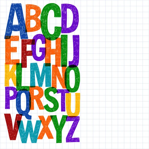 Pattern with hand drawn vector letters Stock Vector by ©Helen_F 116303596