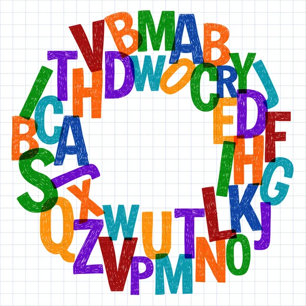 Pattern with hand drawn vector letters Stock Vector by ©Helen_F 116303596