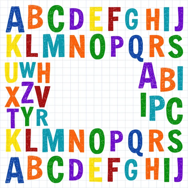 Pattern with hand drawn vector letters Stock Vector by ©Helen_F 116303596