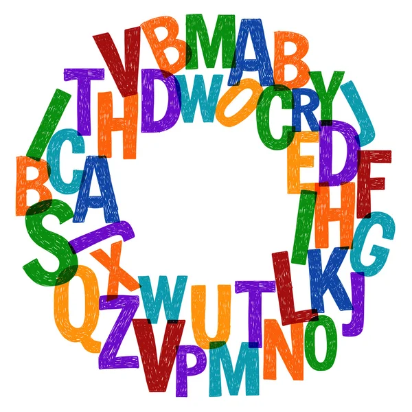 Pattern with hand drawn vector letters Stock Vector by ©Helen_F 116303596