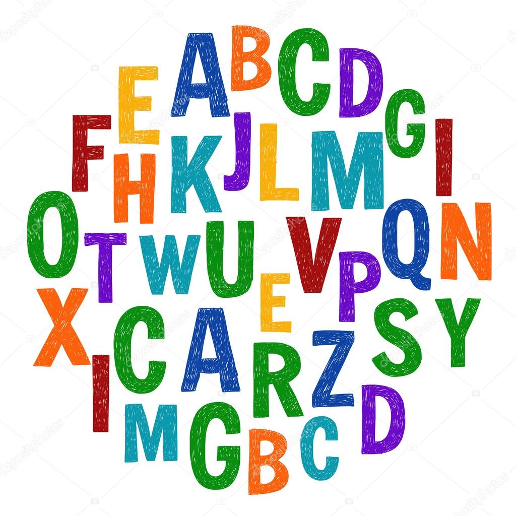 Pattern with hand drawn vector letters Stock Vector by ©Helen_F 116303596
