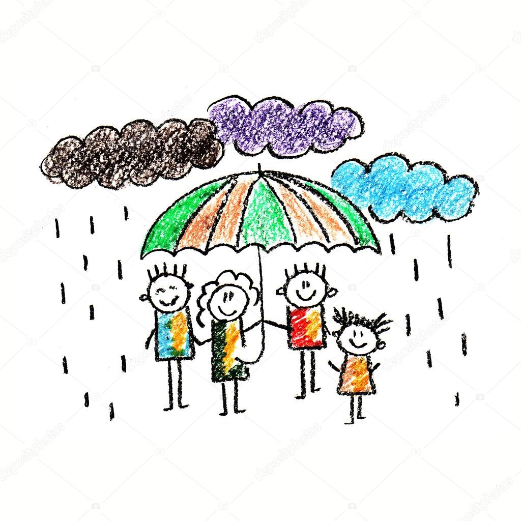 Social protection. Happy family. Stock Illustration by ©Helen_F #79249292