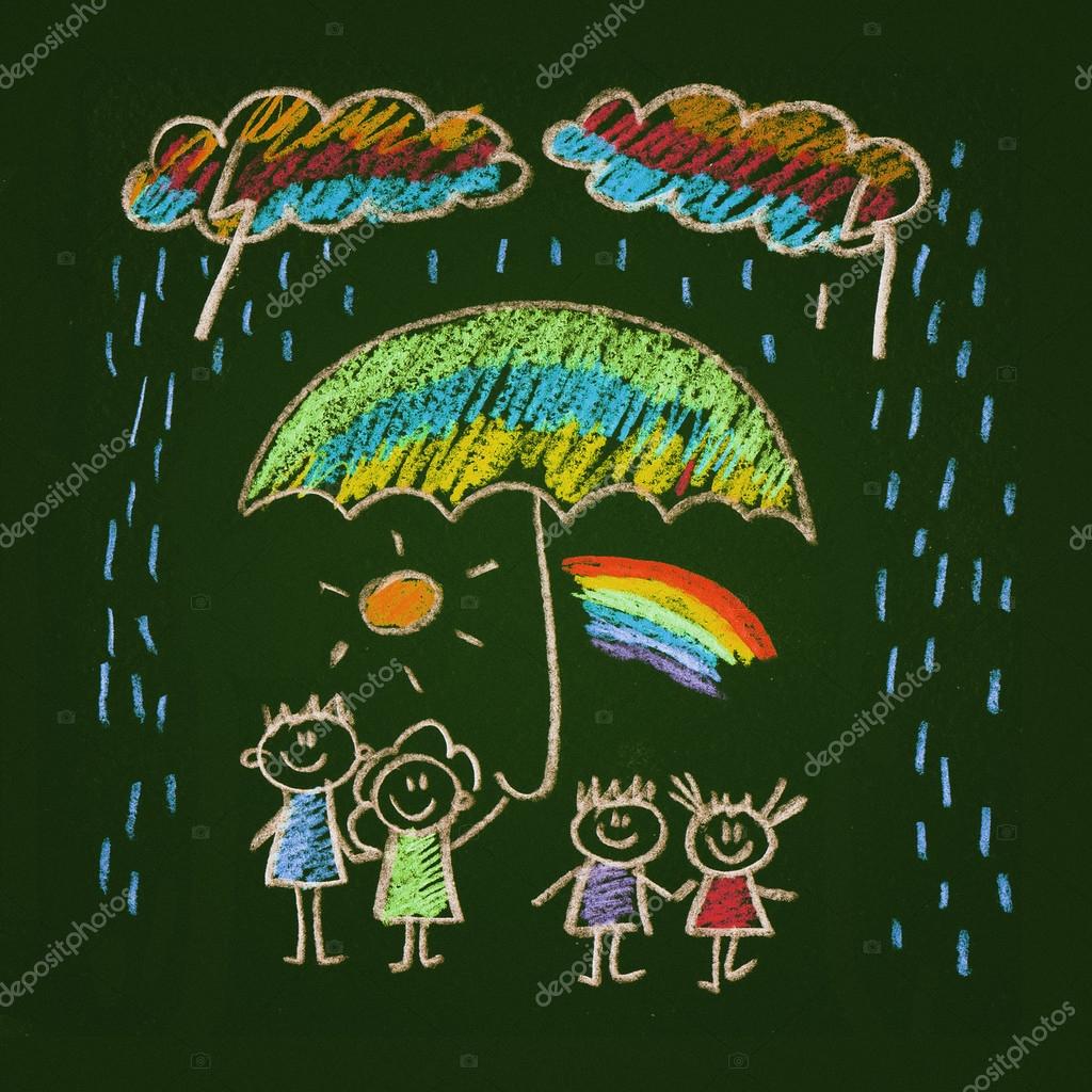 Social protection. Happy family. Stock Illustration by ©Helen_F #79257074