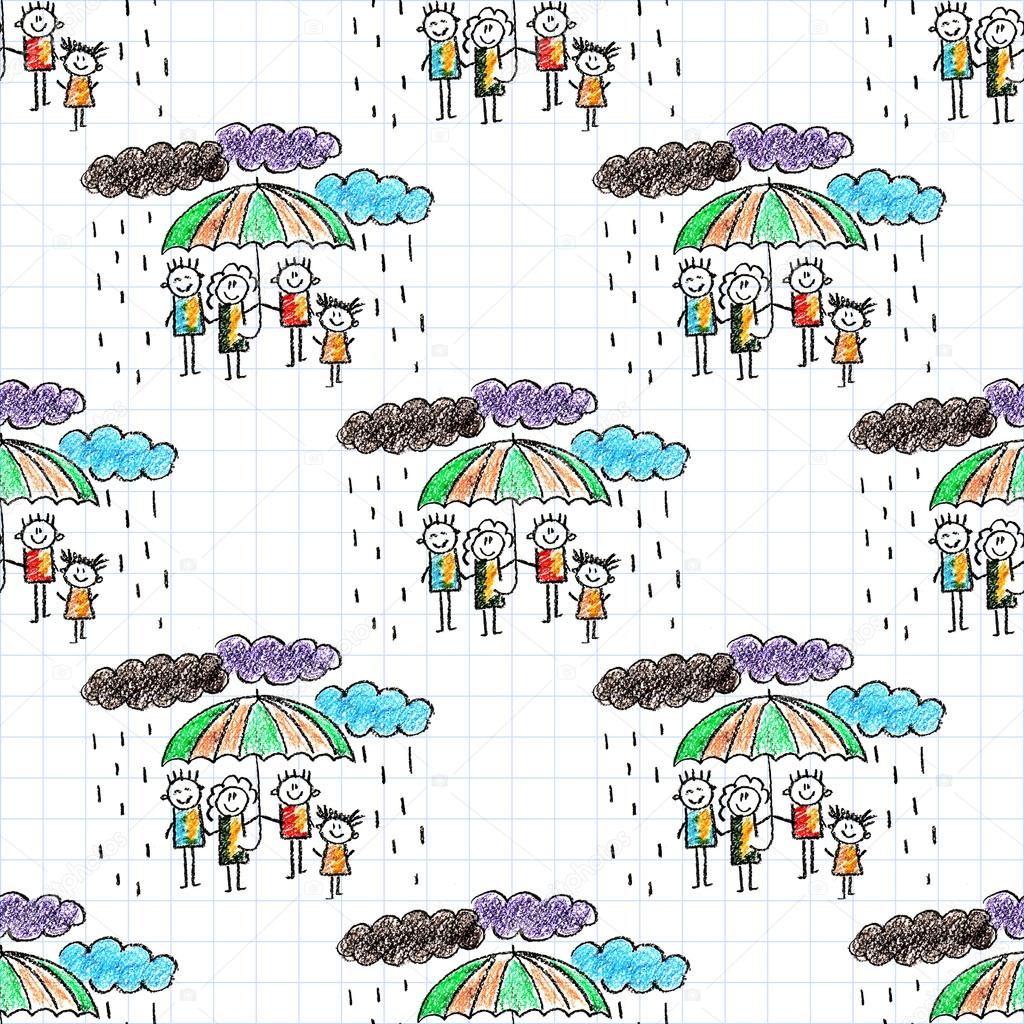 Social protection. Happy family. Stock Illustration by ©Helen_F #81623852