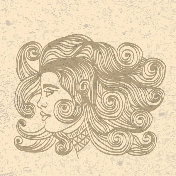 Female hand-drawn portrait. Stock Vector Image by ©Helen_F #87021274