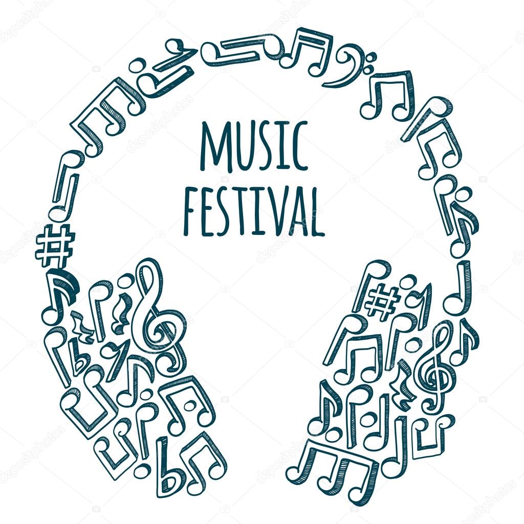 Doodle style musical notes background Stock Vector Image by ©Helen_F ...