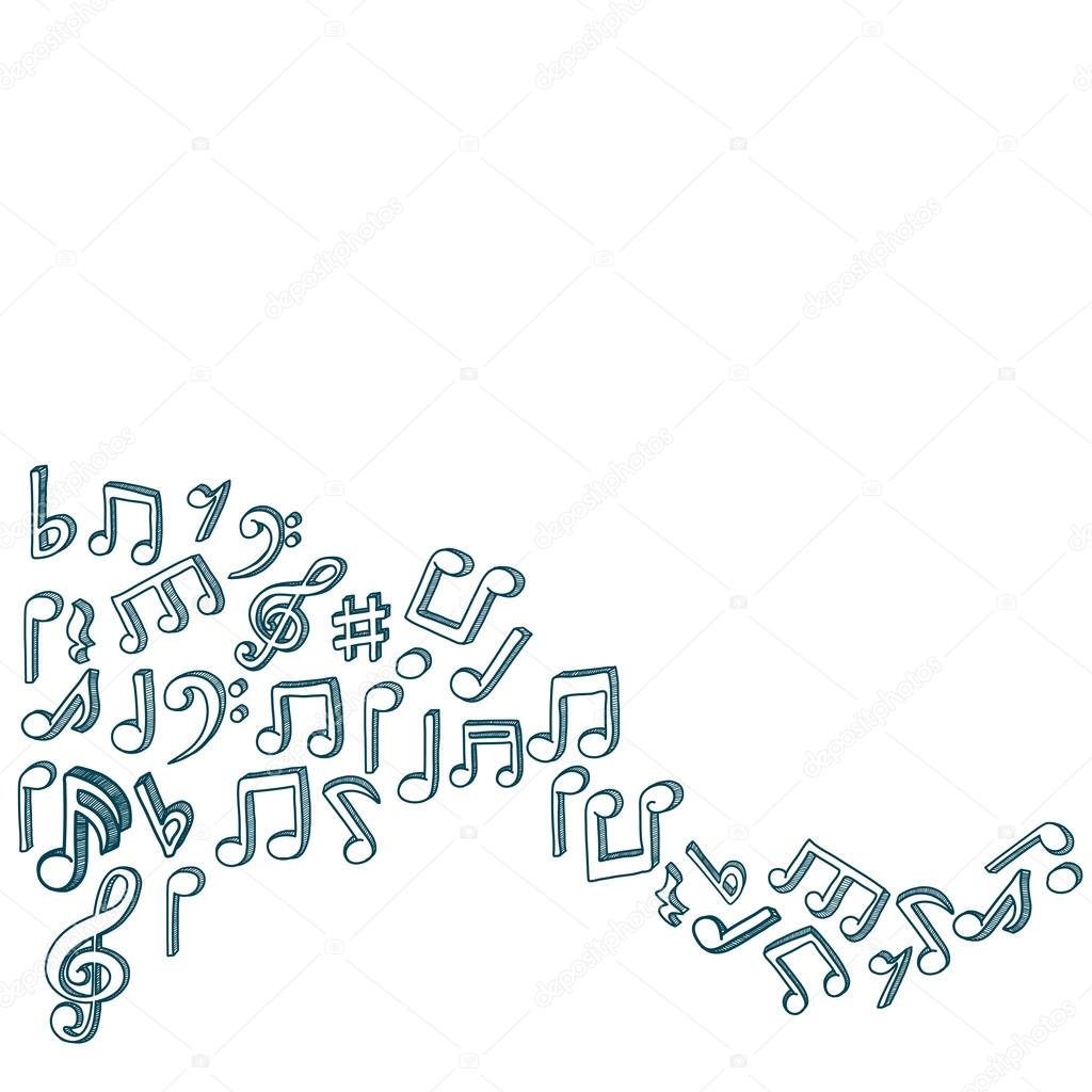 Doodle style musical notes background Stock Vector Image by ©Helen_F ...
