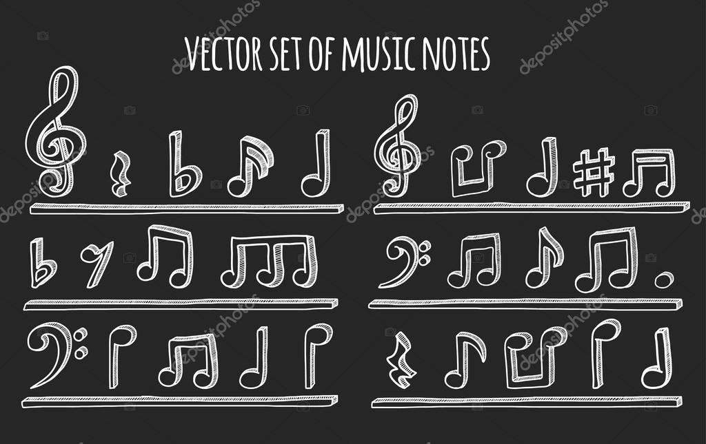 Doodle style musical notes background Stock Vector Image by ©Helen_F ...