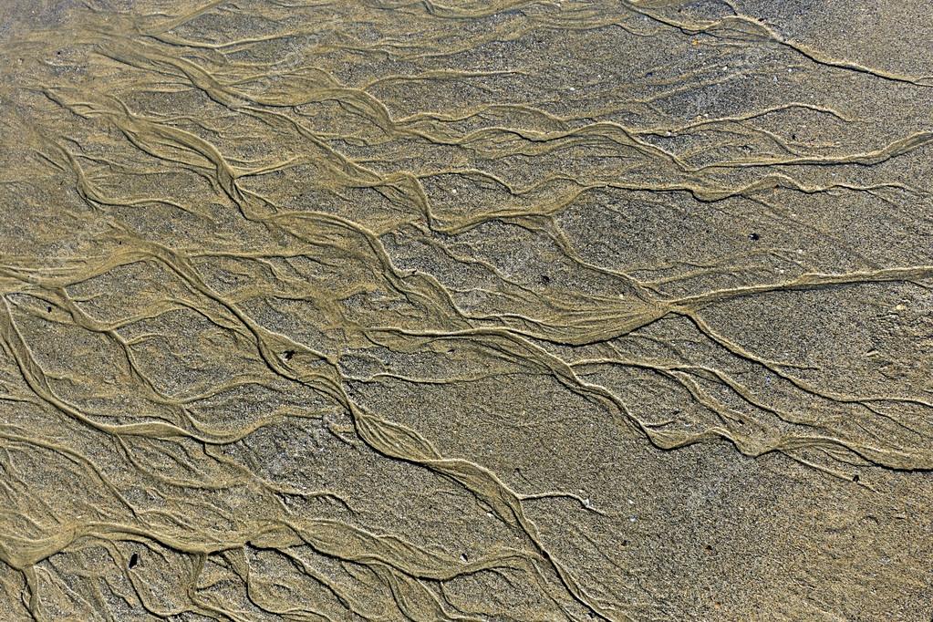 Wet sand ripples pattern — Stock Photo © zacariasdamata #91390474