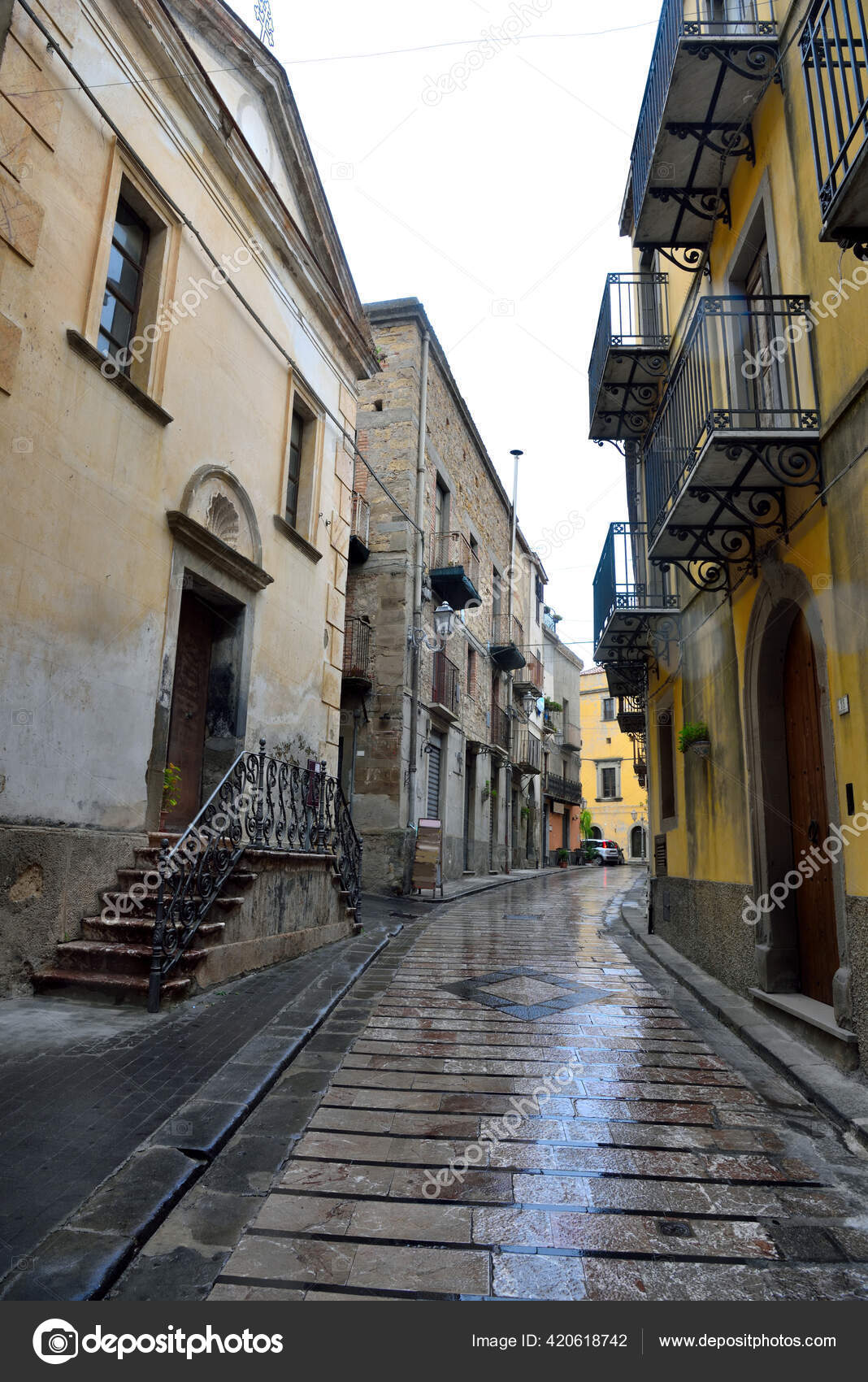 Historic Center Naso Its Ancient Houses Sicily Italy Stock Photo by ...