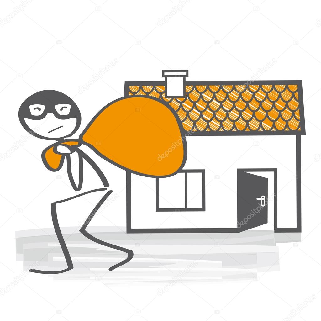 Burglary vector illustration Stock Illustration by ©trueffelpix #104931910