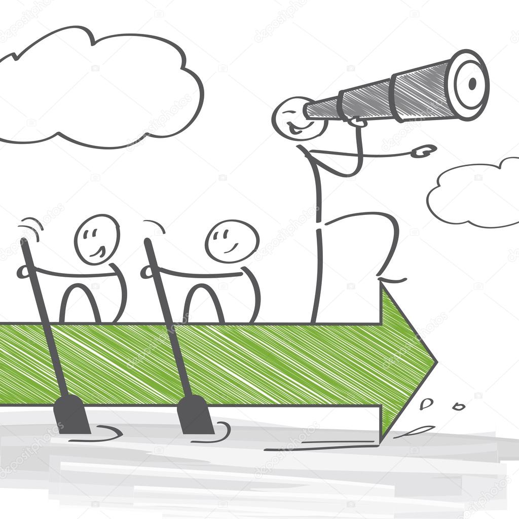 Trabajo en equipo y liderazgo Stock Vector by ©trueffelpix 58890817