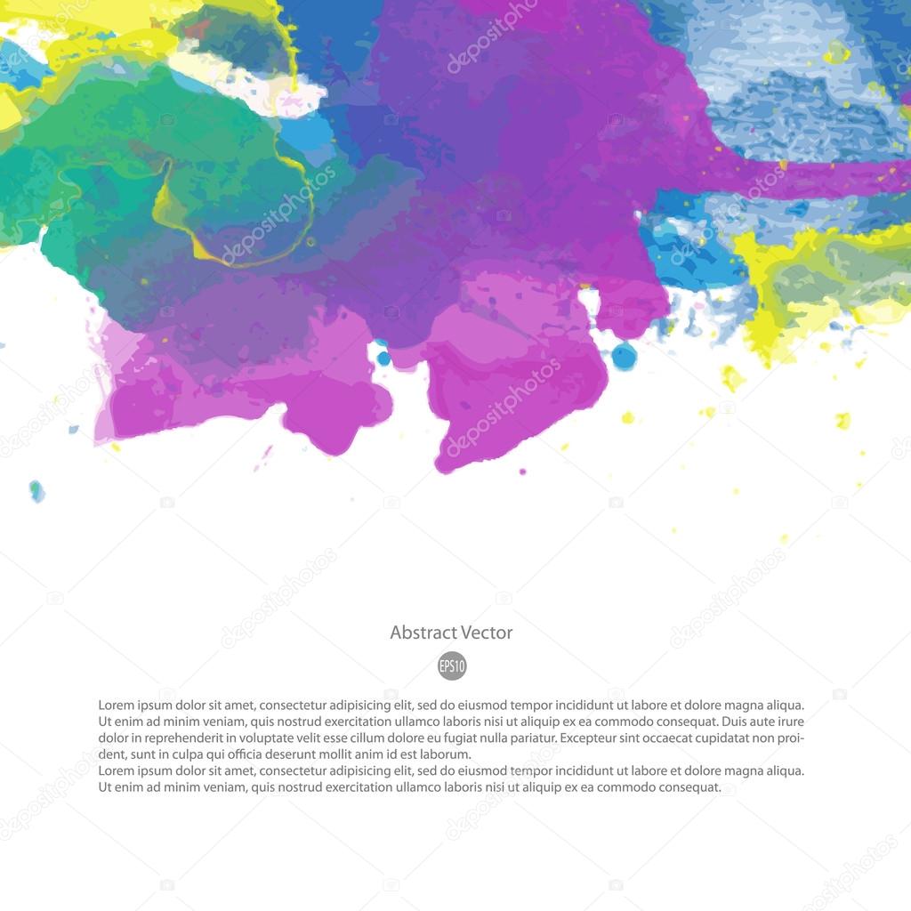 Bright colorful watercolor background Stock Vector by ©Antisana 106602178 Bright colorful watercolor background Stock Vector by ©Antisana 106602178