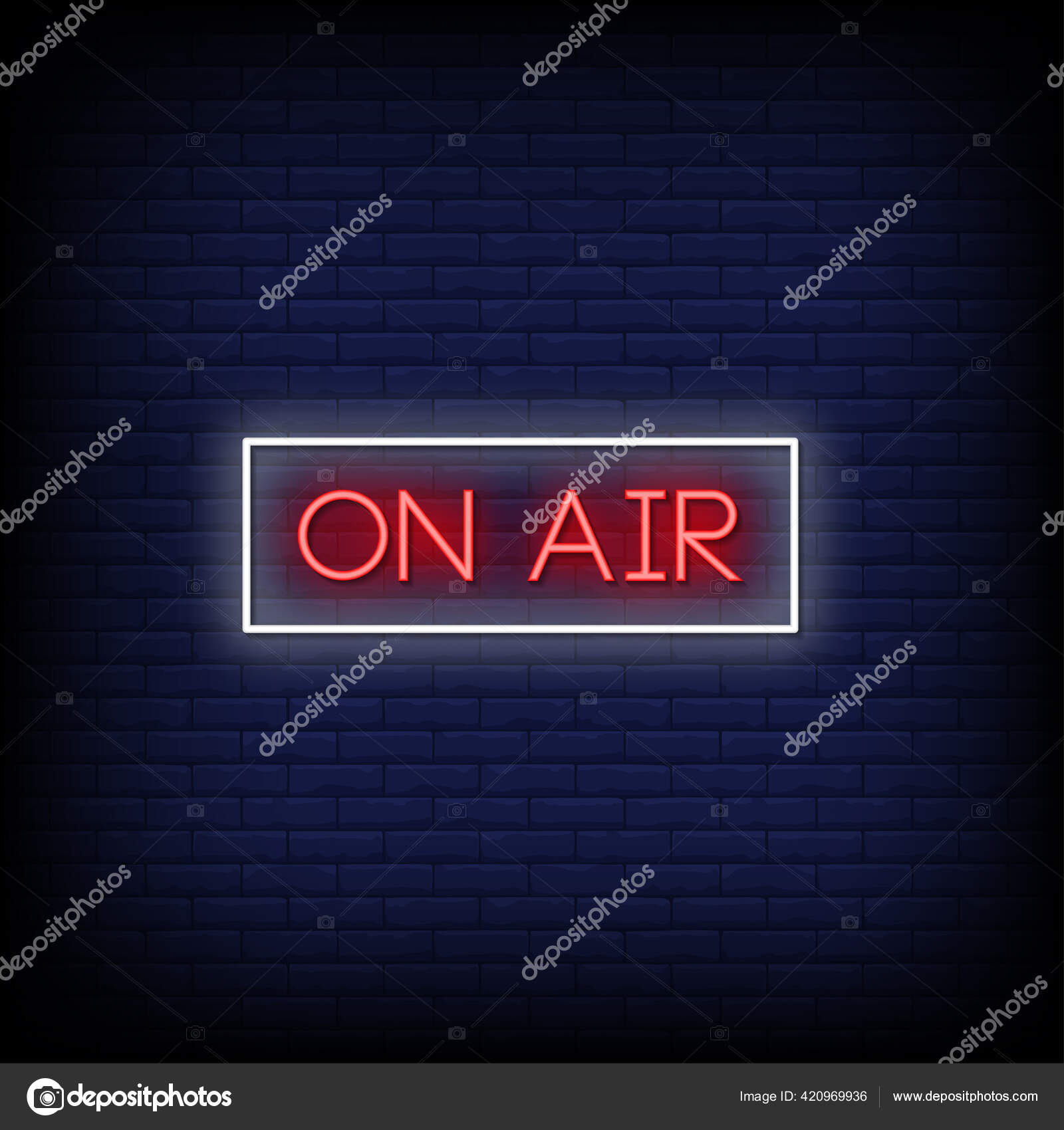 Air Neon Signs Style Text Vector Stock Vector Image by ©bohlam #420969936