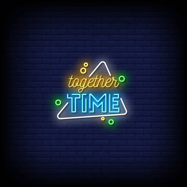 Family Time Glowing Lettering Dark Wall Background Simply Vector ...