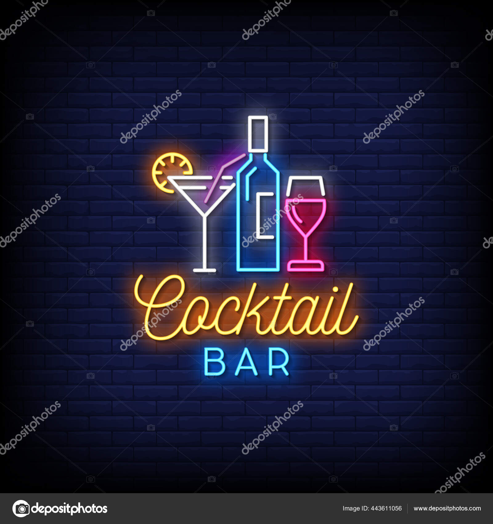 Light Banner Poster Neon Style Neon Signs Led Neon Light Stock Vector ...