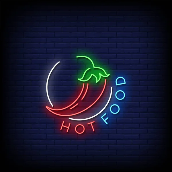 Chilli Pepper Neon Signs Style Text Vector Stock Illustration by ...