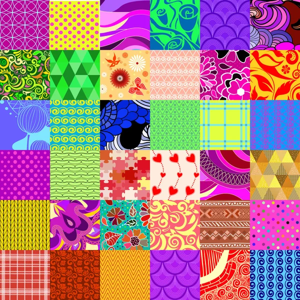 Patchwork seamless floral pattern — Stock Photo © Fuzzyfoxer #42550999
