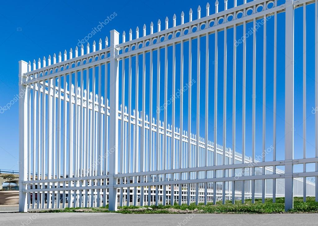 White metal fence Stock Photo by ©blurAZ1 112975606