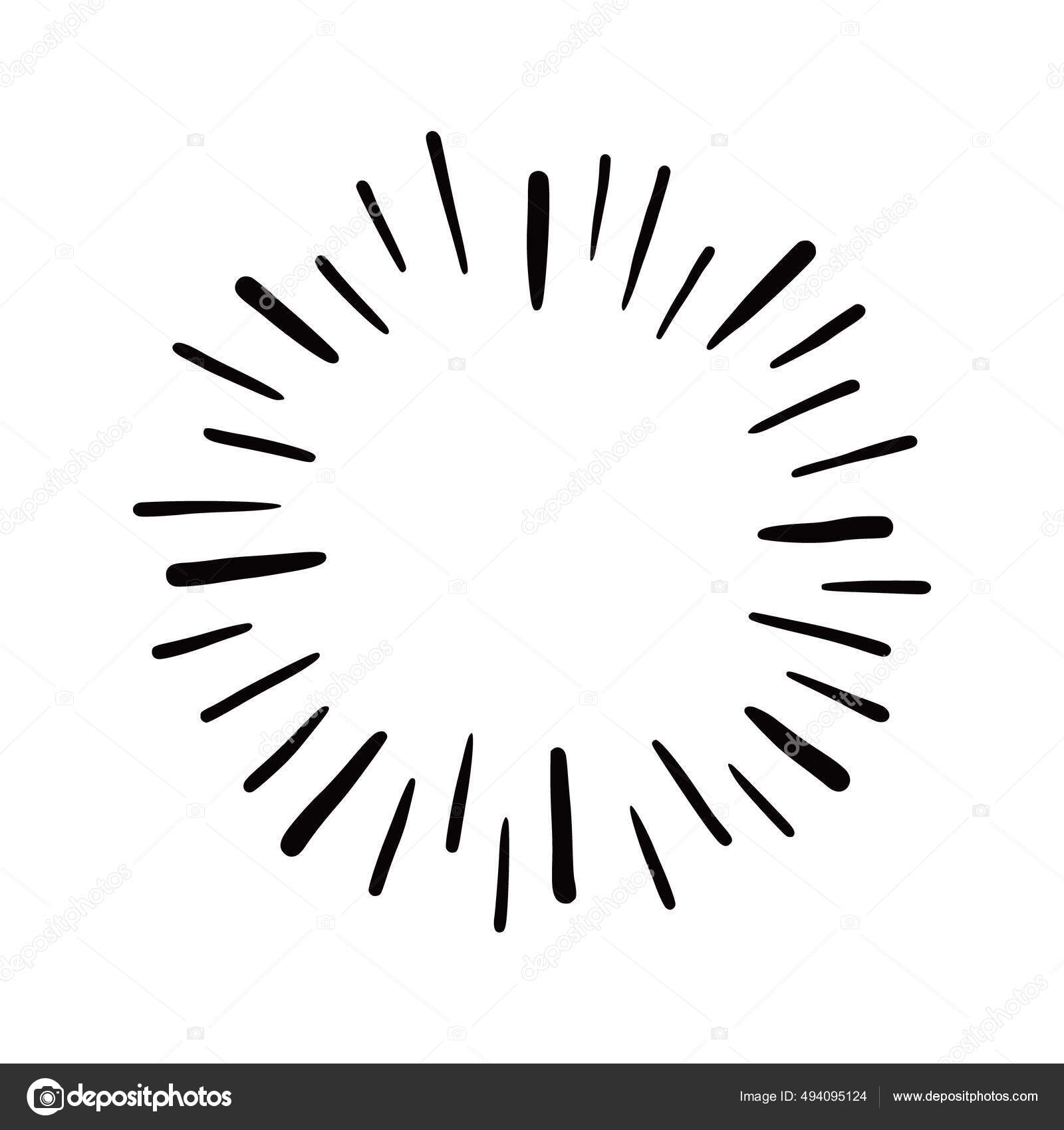 Line doodle ray, sparkle, sunburst, sunshine Stock Vector by ©Polina ...