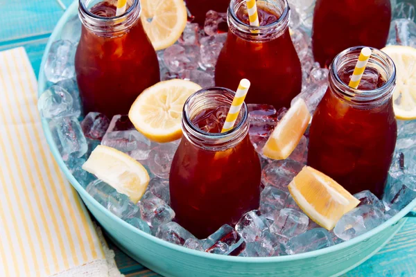 Iced Teas in Ice Filled Tray Stock Photo by ©TeriVirbickis 114169134