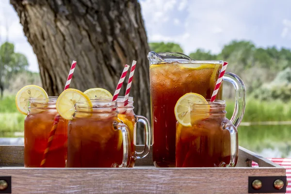 Iced Tea at Picnic in Grand Junction, Colorado — Stock Photo ...