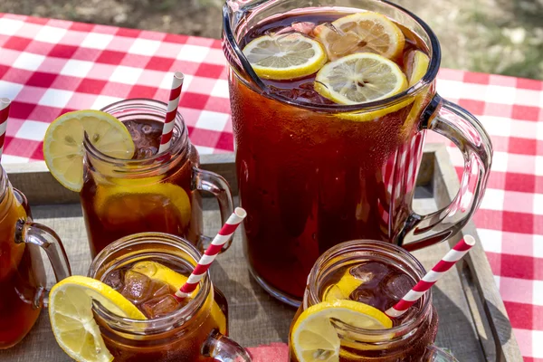 Iced Tea at Picnic in Grand Junction, Colorado - Stock Image - Everypixel