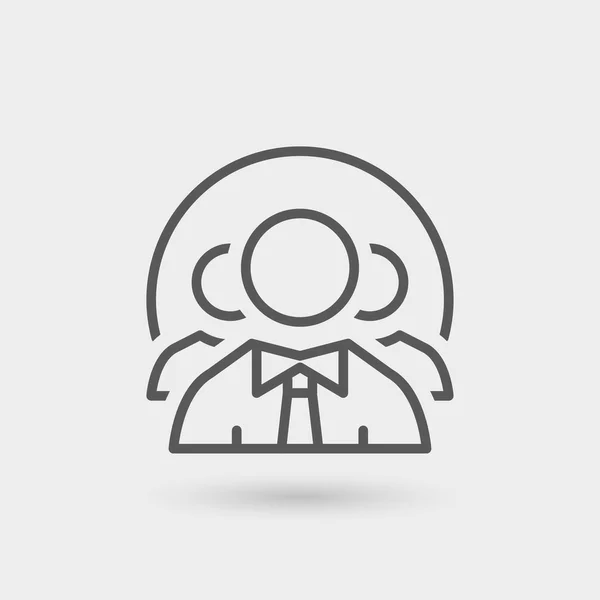 Teamwork thin line icon Stock Vector Image by ©art_co #88389212