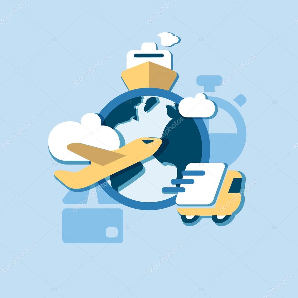 Blue delivery background Stock Vector by ©art_co 53599629