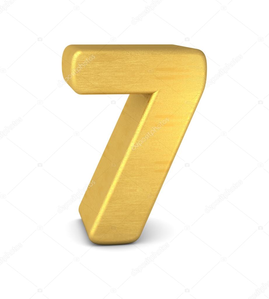 3d number 7 gold — Stock Photo © imagerun #92792562