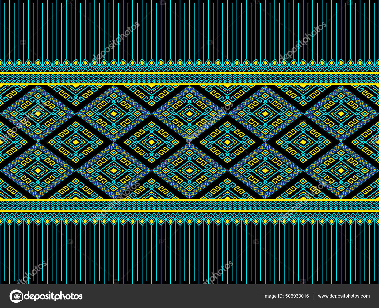 Turquoise Tribal Pattern